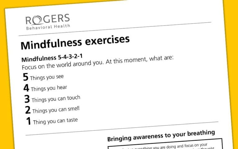 Mindfulness exercises | Rogers Behavioral Health